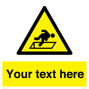 Custom Warning Hatch Sign from Safety Sign Supplies