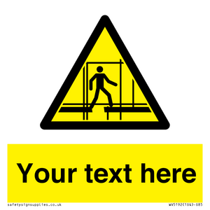 Custom Scaffold Incomplete Sign from Safety Sign Supplies