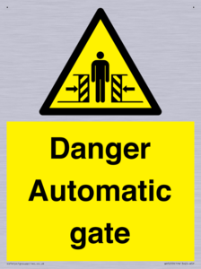 Danger Automatic Gate from Safety Sign Supplies