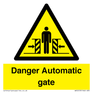 Danger Automatic Gate from Safety Sign Supplies