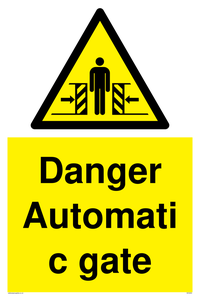 Danger Automatic Gate sign from Safety Sign Supplies