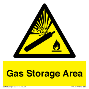 Gas Storage Area from Safety Sign Supplies