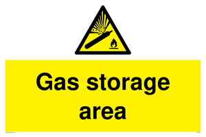 Gas Storage Area sign from Safety Sign Supplies