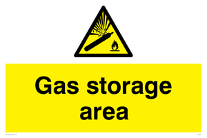 Gas Storage Area from Safety Sign Supplies