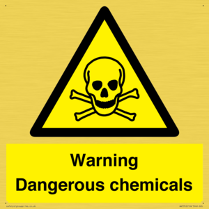Warning Dangerous chemicals from Safety Sign Supplies