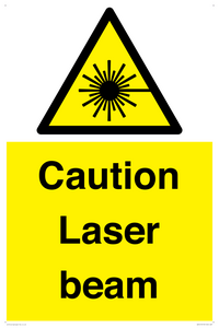 Caution Laser beam from Safety Sign Supplies