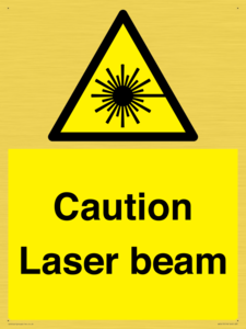 Caution Laser beam from Safety Sign Supplies
