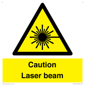 Caution Laser beam from Safety Sign Supplies