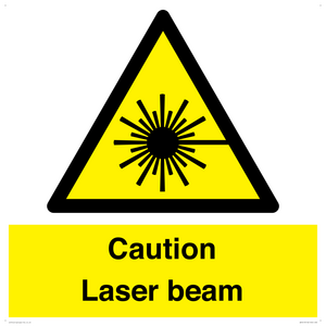 Caution Laser beam from Safety Sign Supplies