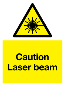 Caution Laser beam from Safety Sign Supplies