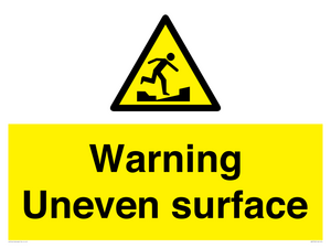 Warning Uneven surface from Safety Sign Supplies
