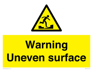 Warning Uneven surface from Safety Sign Supplies