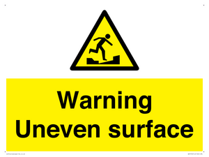 Warning Uneven surface from Safety Sign Supplies