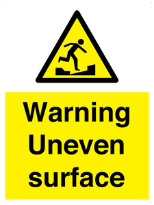 Warning Uneven surface from Safety Sign Supplies