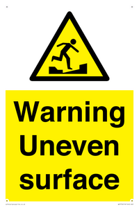 Warning Uneven surface from Safety Sign Supplies