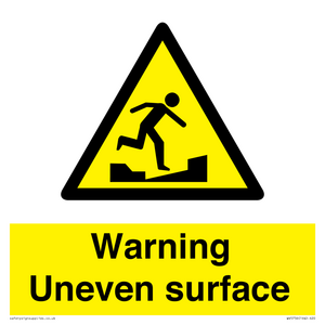 Warning Uneven surface from Safety Sign Supplies