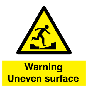 Warning Uneven surface from Safety Sign Supplies