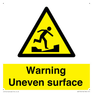 Warning Uneven surface from Safety Sign Supplies