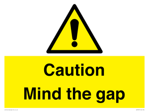 Caution Mind the gap from Safety Sign Supplies