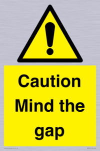 Caution Mind the gap from Safety Sign Supplies