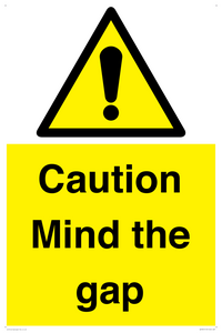 Caution Mind the gap from Safety Sign Supplies
