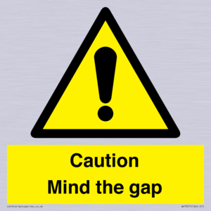 Caution Mind the gap from Safety Sign Supplies