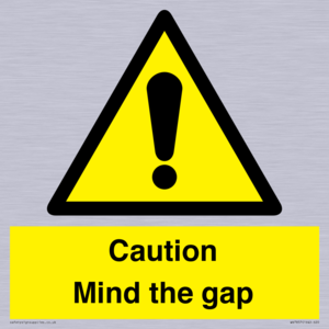 Caution Mind the gap from Safety Sign Supplies