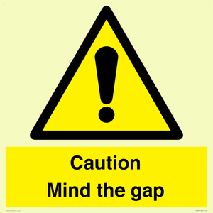 Caution Mind the gap from Safety Sign Supplies