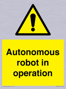 Autonomous robot in operation from Safety Sign Supplies