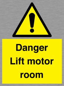 Danger Lift motor room from Safety Sign Supplies