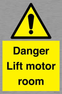 Danger Lift motor room from Safety Sign Supplies