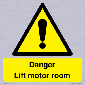Danger Lift motor room from Safety Sign Supplies