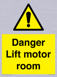 Danger Lift motor room from Safety Sign Supplies