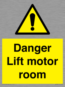 Danger Lift motor room from Safety Sign Supplies