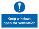 Keep windows open for ventilation from Safety Sign Supplies