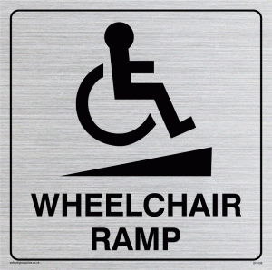 wheelchair ramp disability sign from Safety Sign Supplies