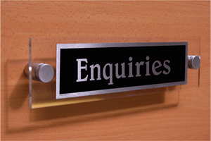 enquiries - door sign from Safety Sign Supplies