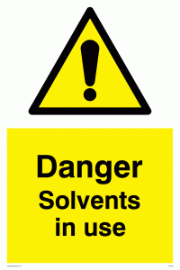 dangerous solvents in use from Safety Sign Supplies