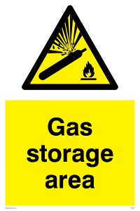 Gas Storage Area from Safety Sign Supplies