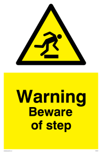 Warning Beware of step from Safety Sign Supplies