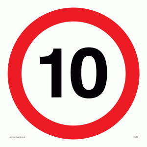 10mph or 10kph road speed sign from Safety Sign Supplies