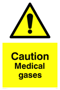 Caution Medical gases from Safety Sign Supplies