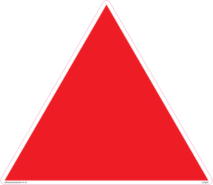 Hot Air - Duct Identification Triangle (Blank) from Safety Sign Supplies