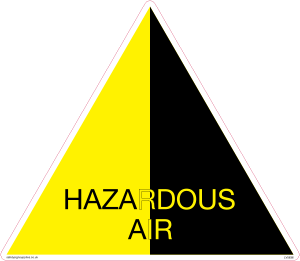 Hazardous Air - Duct Identification Triangle (Text) from Safety Sign ...