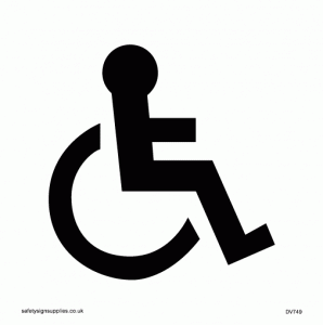 wheelchair symbol only - door sign from Safety Sign Supplies