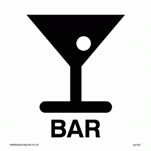 bar sign from Safety Sign Supplies